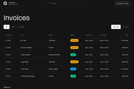 Quantum Invoices