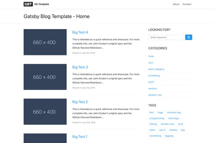 Gatsby Blog Template